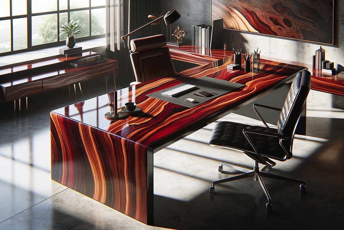 How Cocobolo Desk Modernizes Home Office Decor? - A House in the Hills