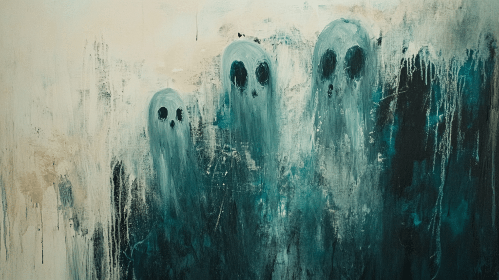 DIY Thrifted Ghost Painting Under Budget - A House in the Hills