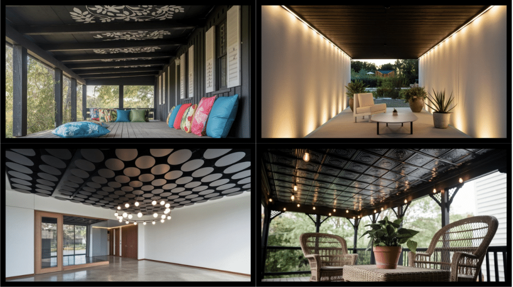 25 Inspiring Black Porch Ceiling Ideas To Try This Year - A House in ...