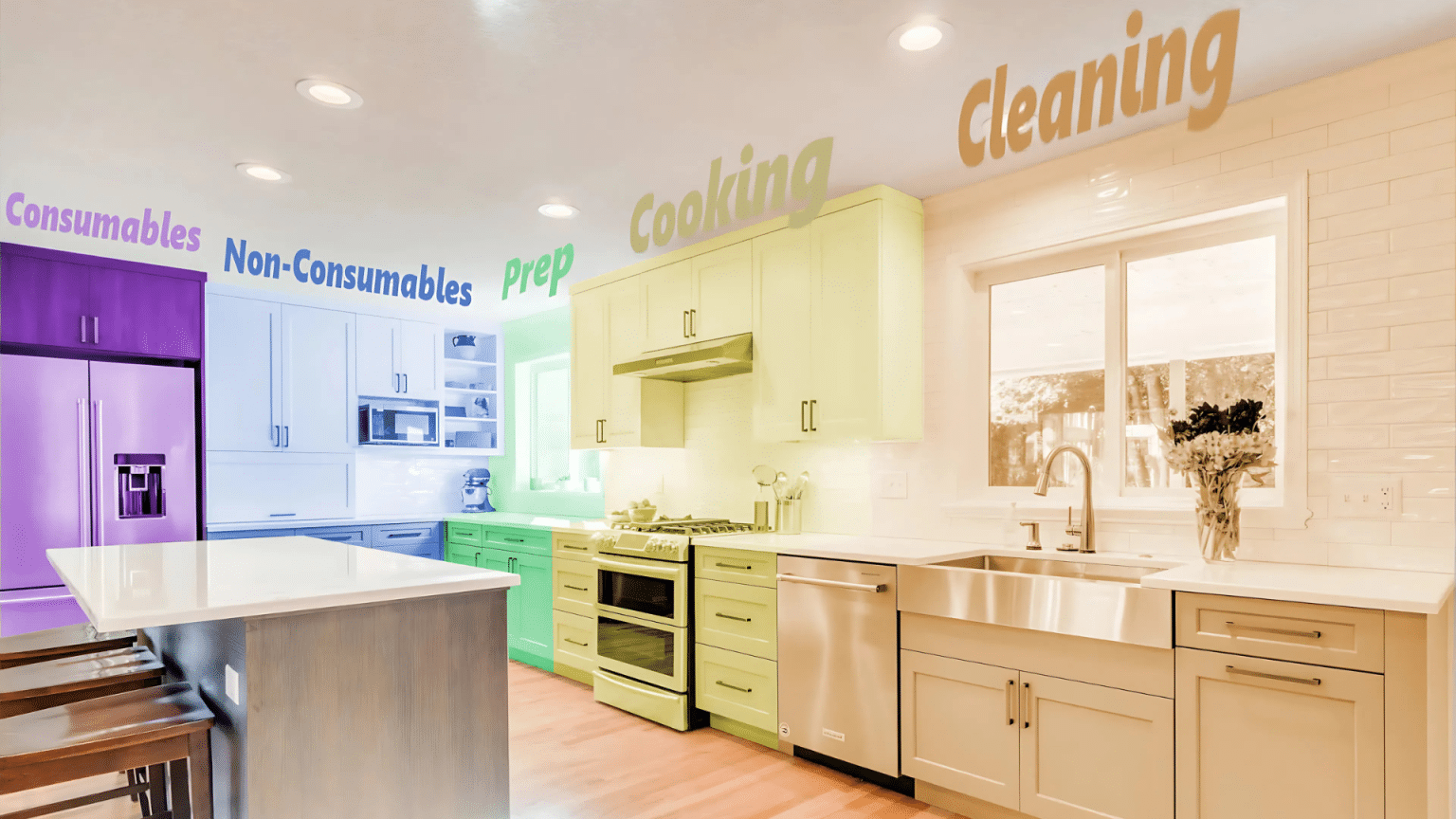 Design Efficient Kitchen with Us: Kitchen Zones and Layouts - A House ...