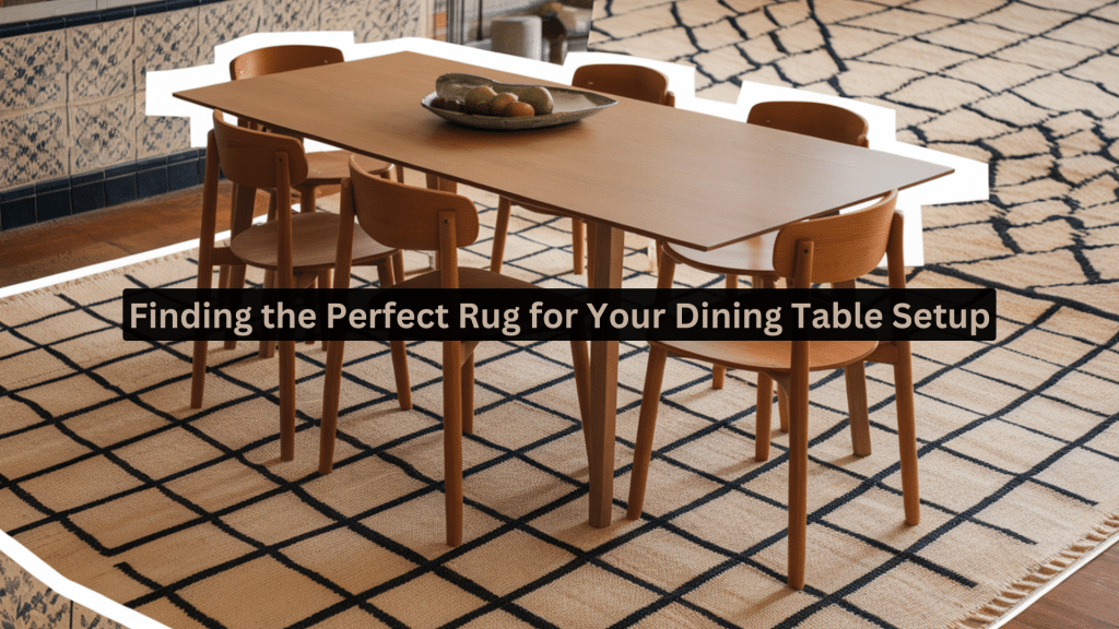 How to Find the Perfect Rug for Your Dining Table? - A House in the Hills