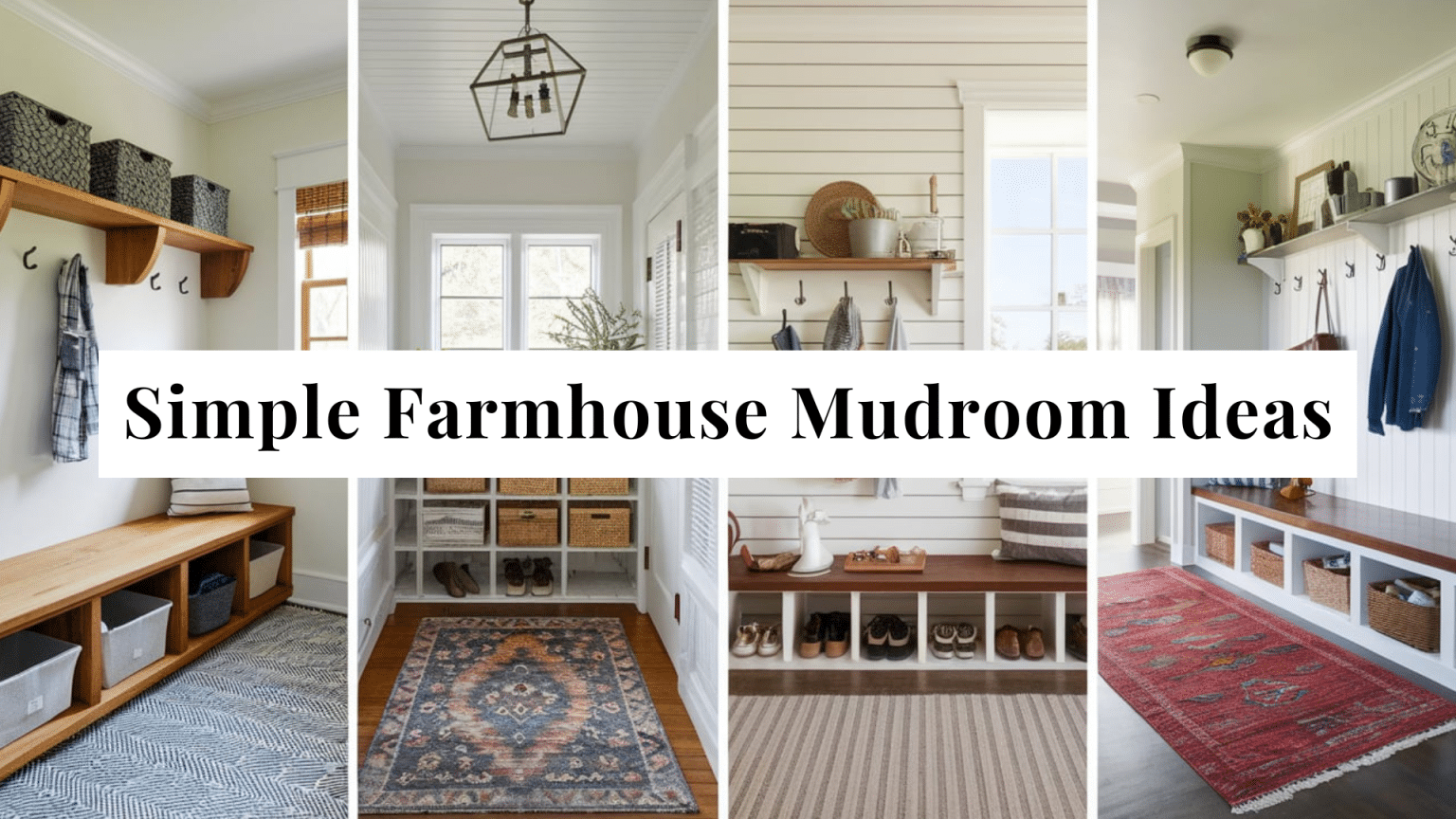 20 Simple Farmhouse Mudroom Ideas to Try Today - A House in the Hills