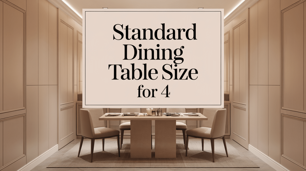 What Is the Standard Dining Table Size for 4? - A House in the Hills