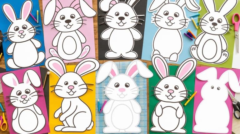 11 Printable Bunny Templates that are Easy to Cut Out - A House in the ...