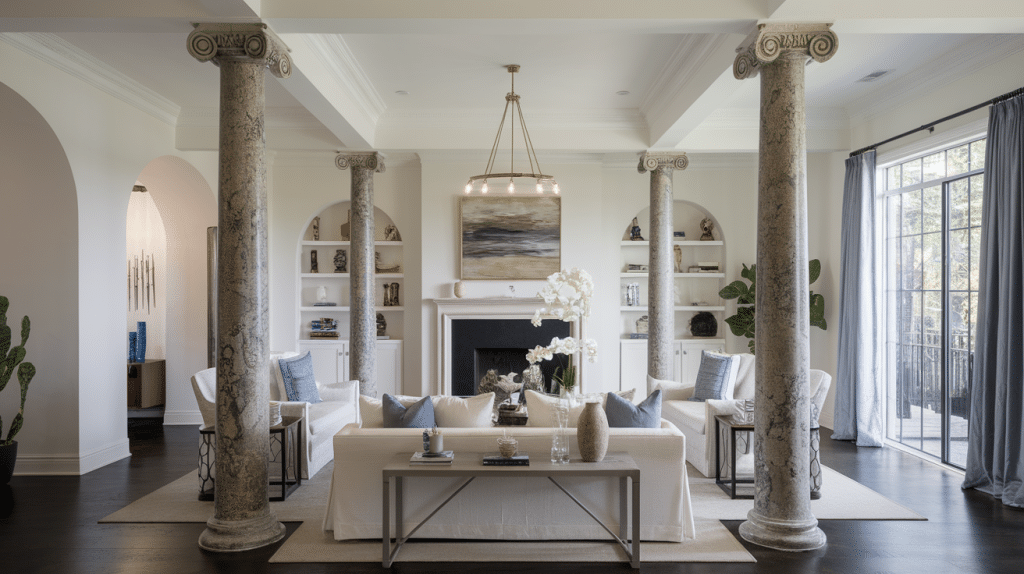 27 Creative Interior Columns Ideas for Home Design - A House in the Hills