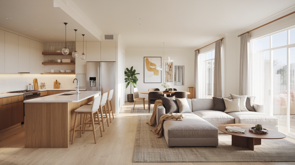 How to Design a Semi-Open Plan Kitchen Living Room - A House in the Hills