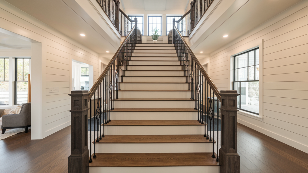 Dark Wood Stairs with White Risers: 20 Ideas and DIY Guide - A House in ...