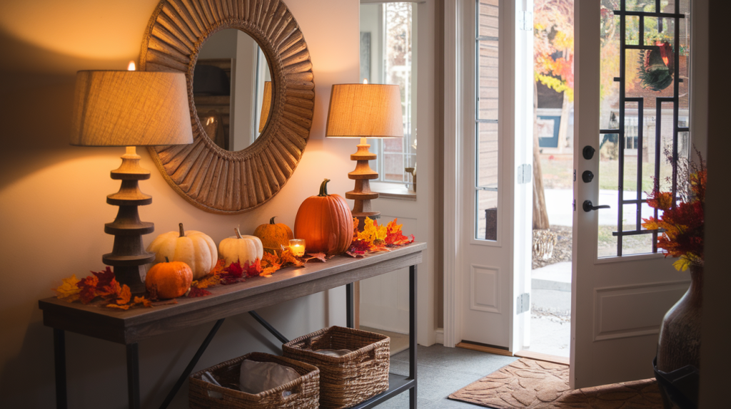37 Fall Entryway Table Decor Ideas - A House in the Hills