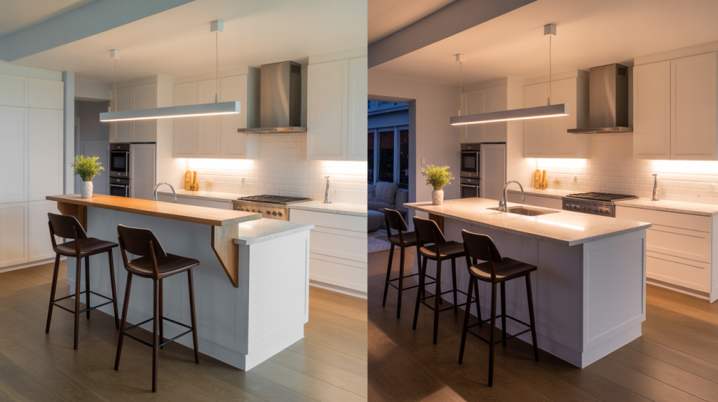 Lowering Breakfast Bar to Counter Height: Before and After - A House in ...