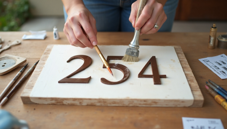 Simple DIY House Number Sign Ideas to Try - A House in the Hills