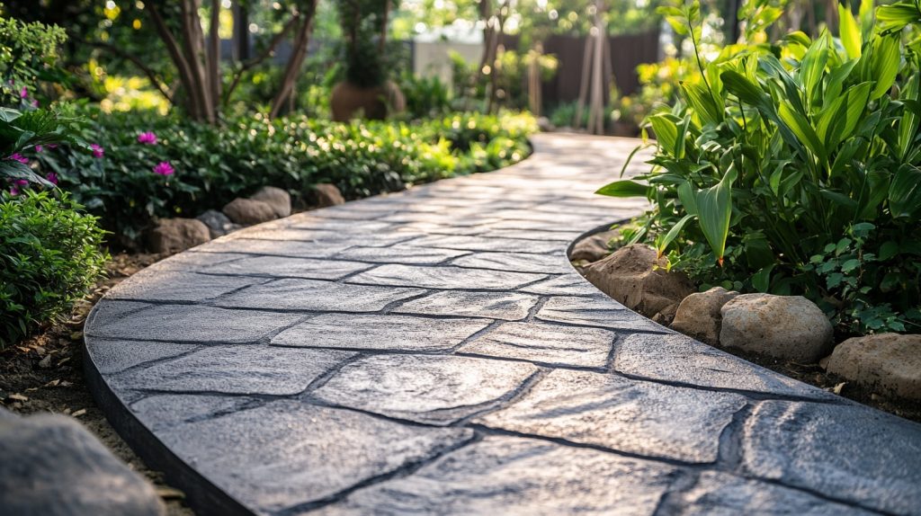 15 Smart Stamped Concrete Walkway Ideas - A House in the Hills