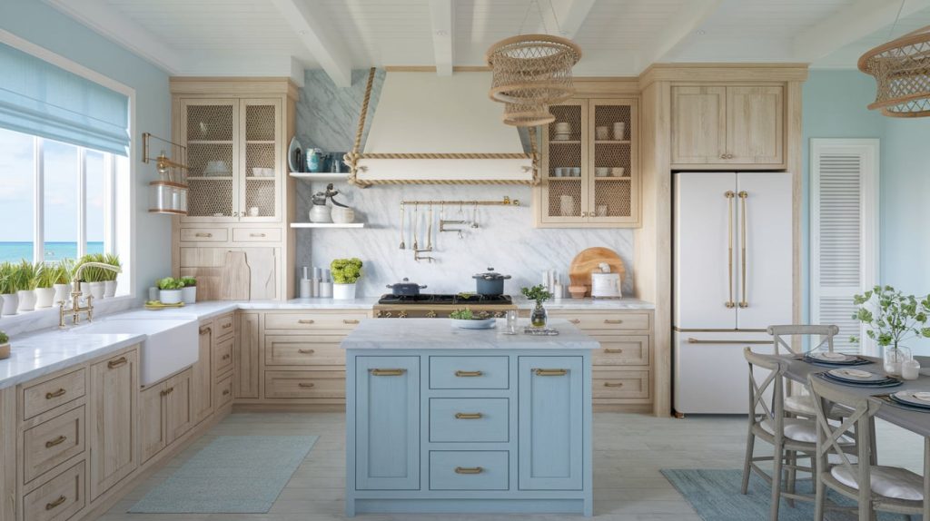 29 Coastal Kitchen Design Ideas for a Relaxing Space - A House in the Hills