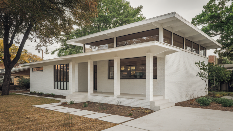 20 White Painted Brick House Ideas - A House in the Hills