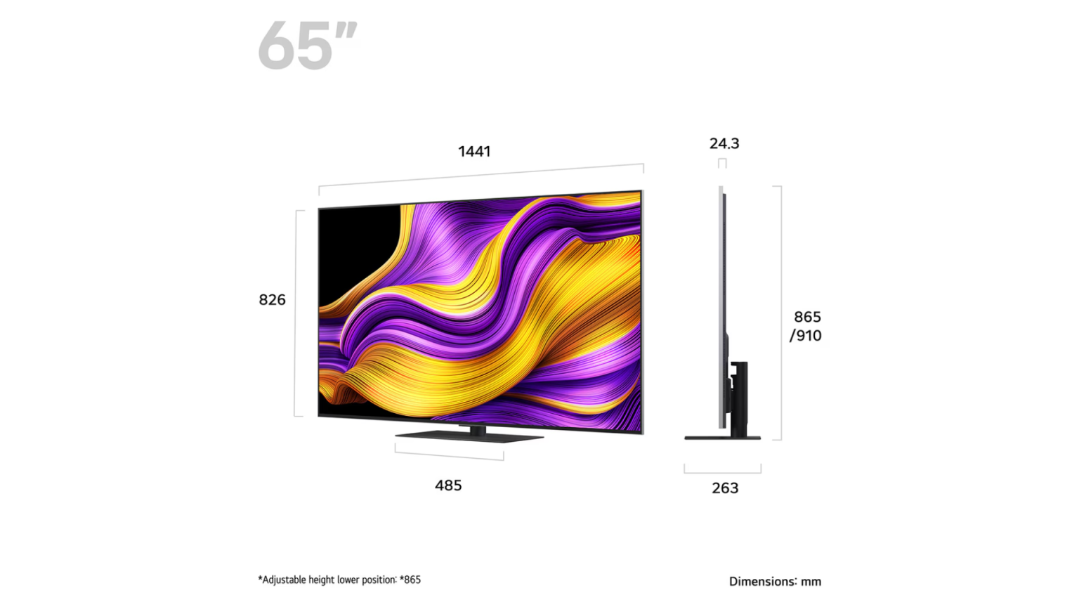 LG 65-inch OLED Size and TV Box Dimensions Full Guide - A House in the ...