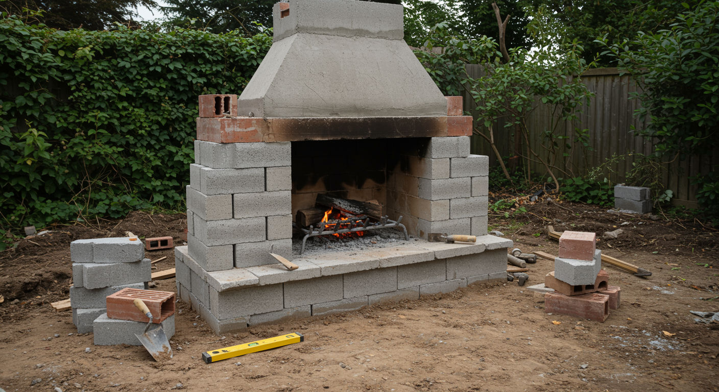 How to Build an Outdoor Fireplace (Tools, Costs, Steps & Safety Guide ...