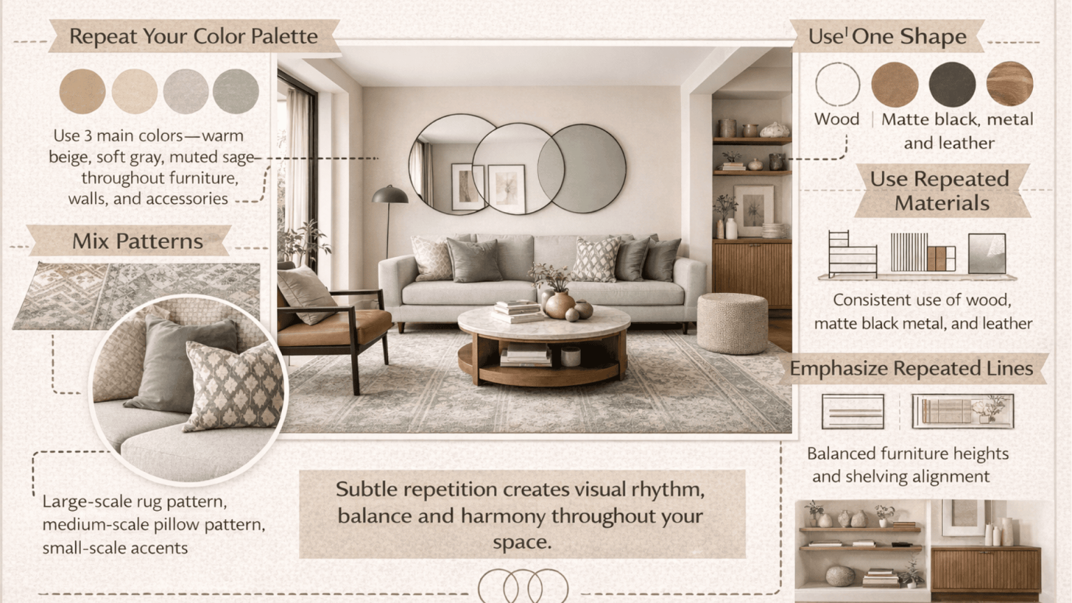 How Repetition in Interior Design Works Magic - A House in the Hills