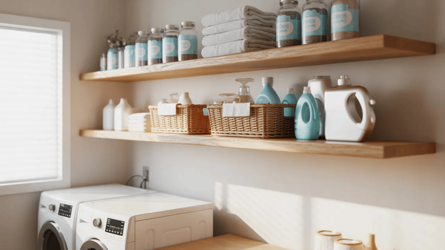 21 Unique Laundry Room Shelves for DIY Enthusiasts - A House in the Hills